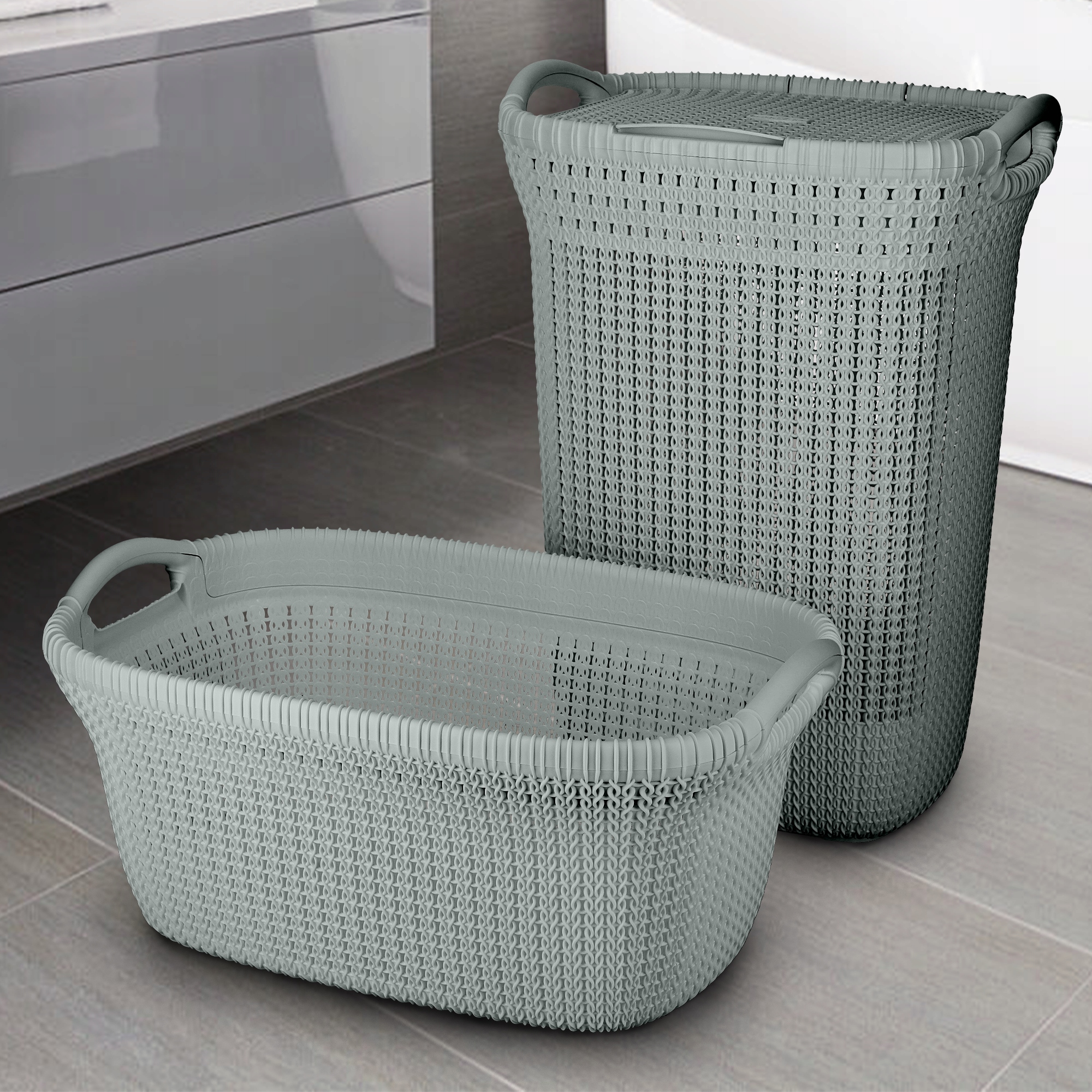 Kup Curver 228411 Kosz Na Pranie 57L Szaroniebieski na arena.pl i ciesz ...