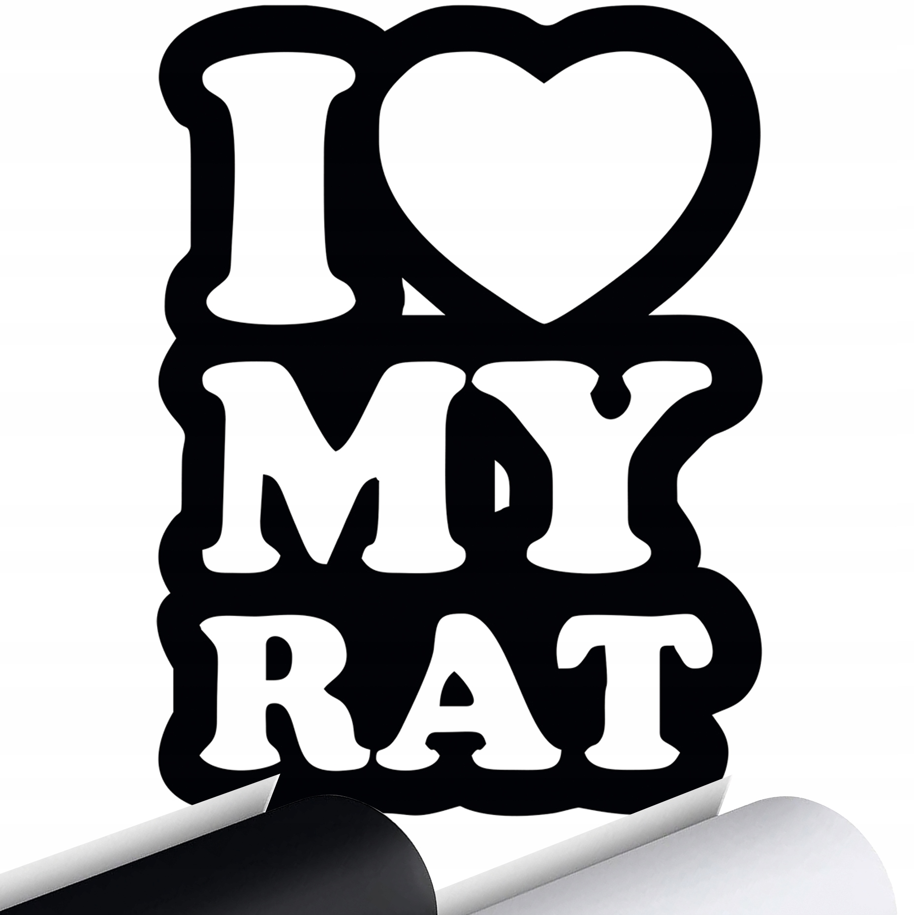 NAKLEJKA na samochód auto I LOVE MY RAT 11x15 5904024847069 za 9.90PLN z Biały Kościół - Allegro ...