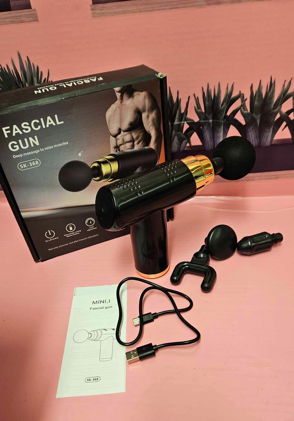 Masážní pistole na svaly FASCIAL GUN SK-368 - Allegro