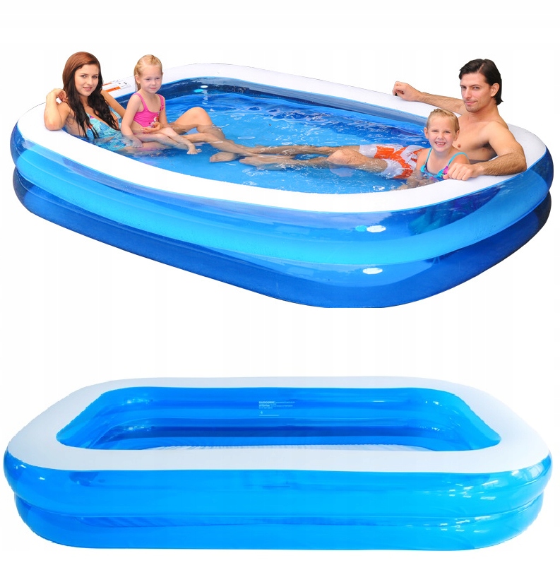 VEĽKÝ RODINNÝ NAFUKOVACÍ BAZÉN 262 x 175 cm za 20.66EUR - Allegro