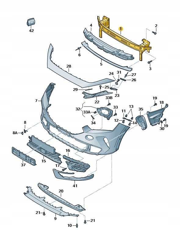 5FF807109A - ПЕРЕДНЯЯ БАЛКА БАМПЕРА CUPRA FORMENTOR ОРИГИНАЛ купить на ...