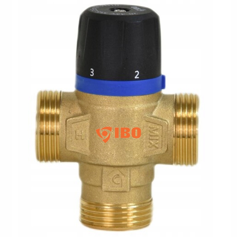 TERMOSTATICKÝ SMĚŠOVACÍ VENTIL DN25 GZ 1 CAL 20-43°C IBO MIX KVS 2,5 m3 ...