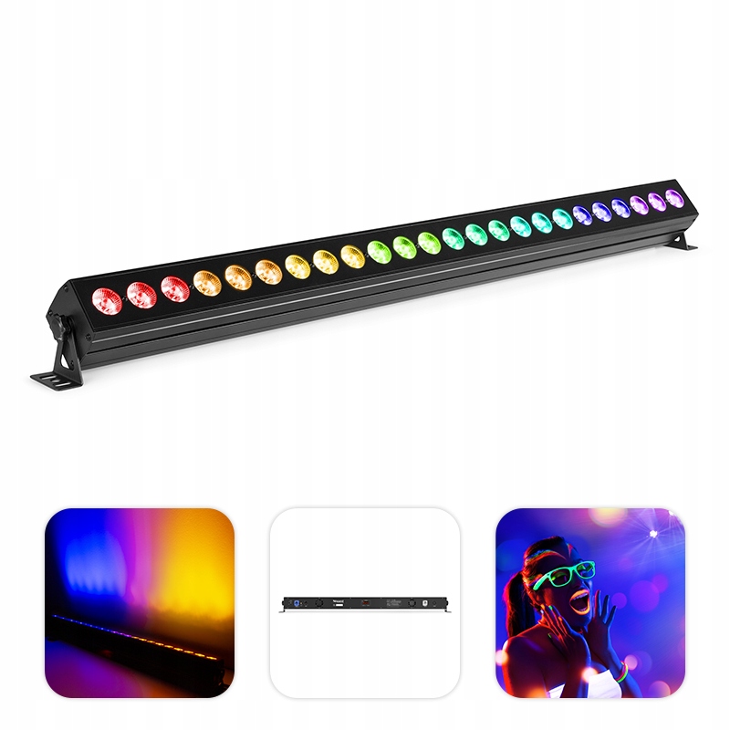 Listwa belka oświetleniowa LED 24x 6W RGBAW-UV • Opinie - Allegro