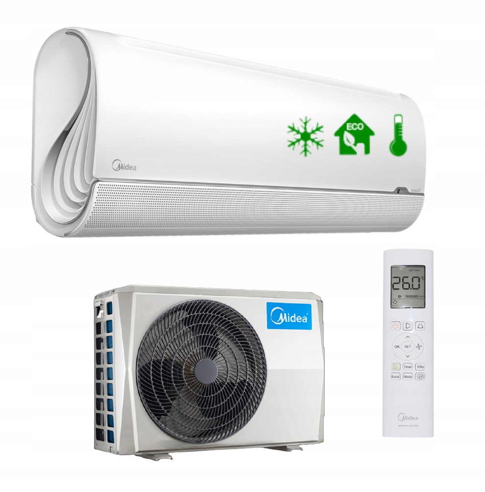 Klimatyzator MIDEA Breezeless+ KFA-09N8-A1 2,6kW • Cena, Opinie 16118061049 • Allegro