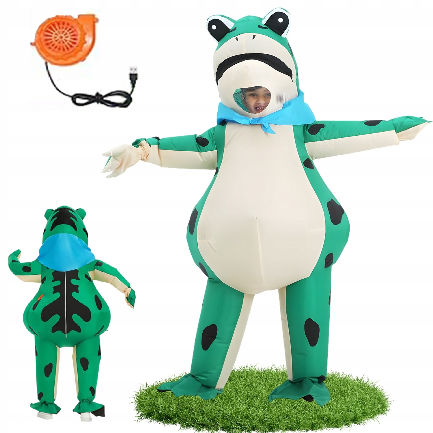 KOSTÝM KOSTÝM FROG COSPLAY ŽÁBA PRO HRANÍ ROLÍ DOVOLENÁ 155-190 za 718.00CZK - Allegro