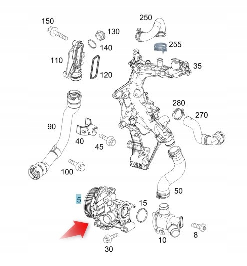 POMPA WODY MERCEDES A6512008301 za 1402.90PLN z Poznań - Allegro ...