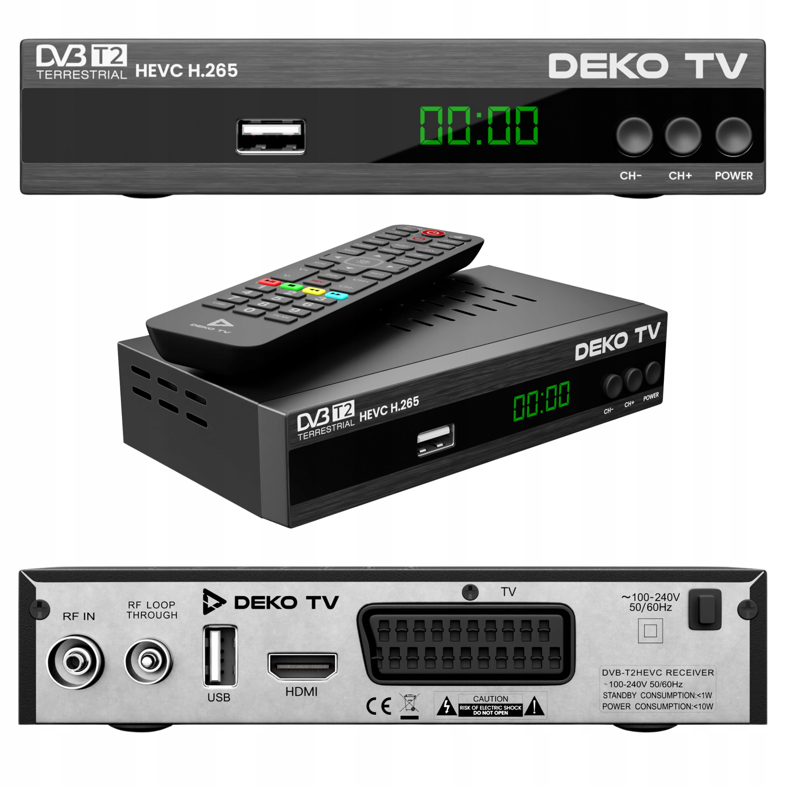 Tuner Dekoder DVB-T2 DekoTV PRO2 Telewizji Naziemnej HEVC H.265 DEKO ...