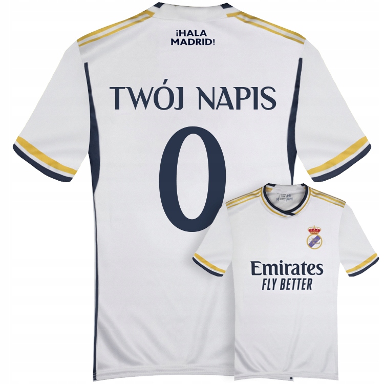 TWÓJ NAPIS - Koszulka piłkarska Real Madryt MBAPPE BELLINGHAM RONALDO 116 15499166850 - Allegro.pl