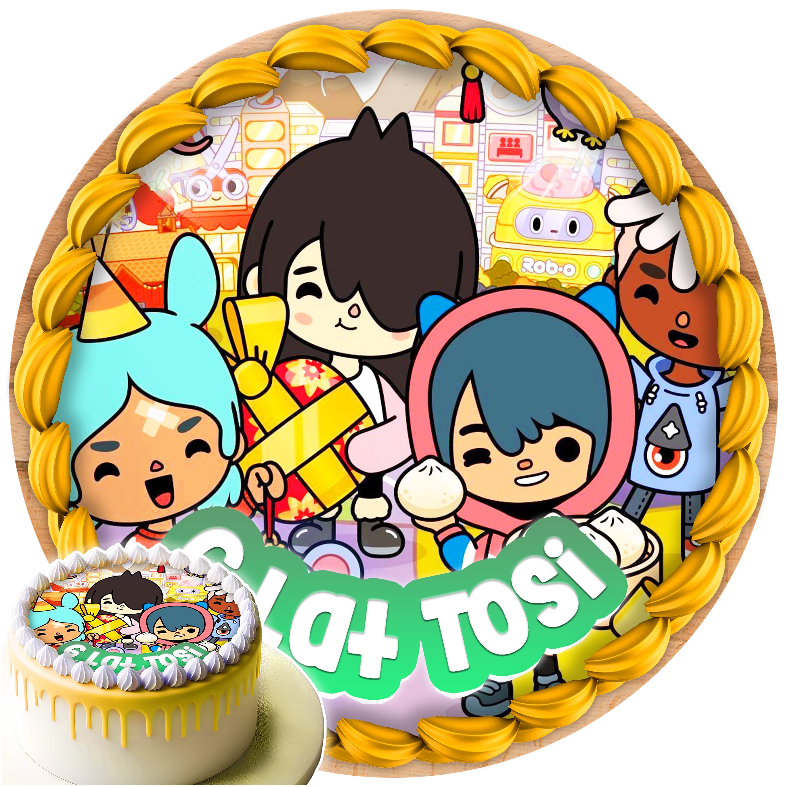 OPŁATEK NA TORT TOCA TOKA BOCA OBRAZEK TORTOWY NAKLEJKA Z NAPISEM WZORY • Cena, Opinie ...