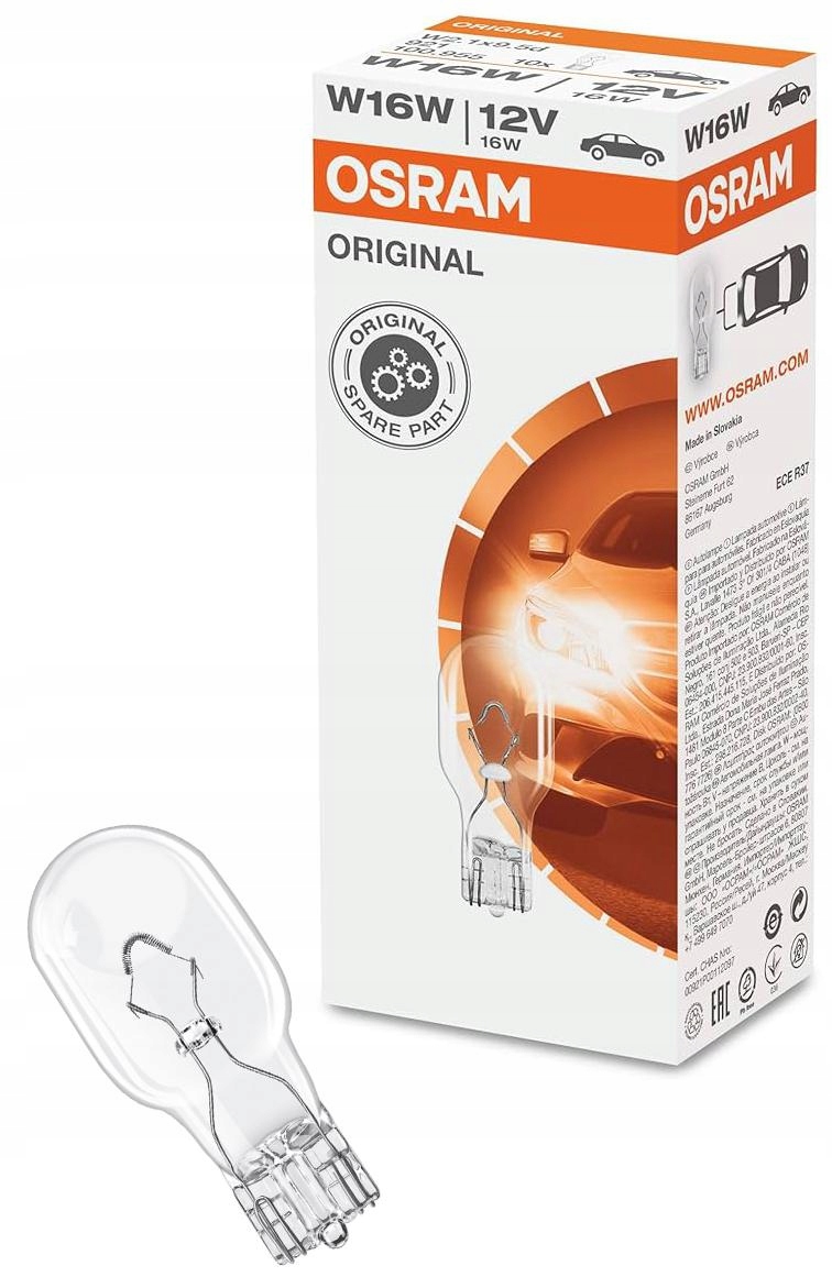 10 x OSRAM - ORIGINAL LINE - ŻARÓWKA W16W 12V 16W 4008321100948 za 31.84PLN z Olsztyn - Allegro ...