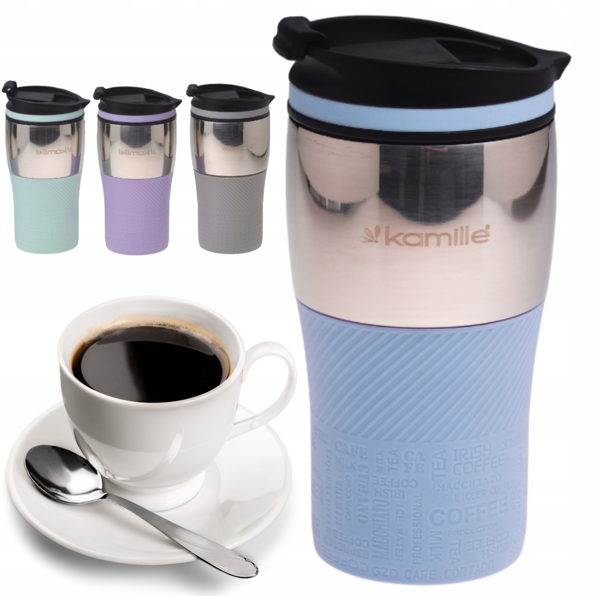 KUBEK TERMICZNY TERMOS NA NAPOJE BUTELKA BIDON KAMILLE - KM2155 - 14770863649 - Allegro.pl