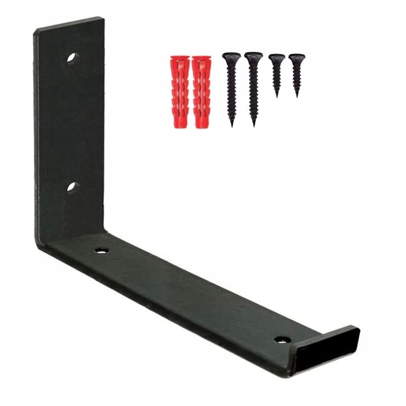 Držák pro police LOFT „J“, délka 205 mm, držák, podpěra loft, černá ...