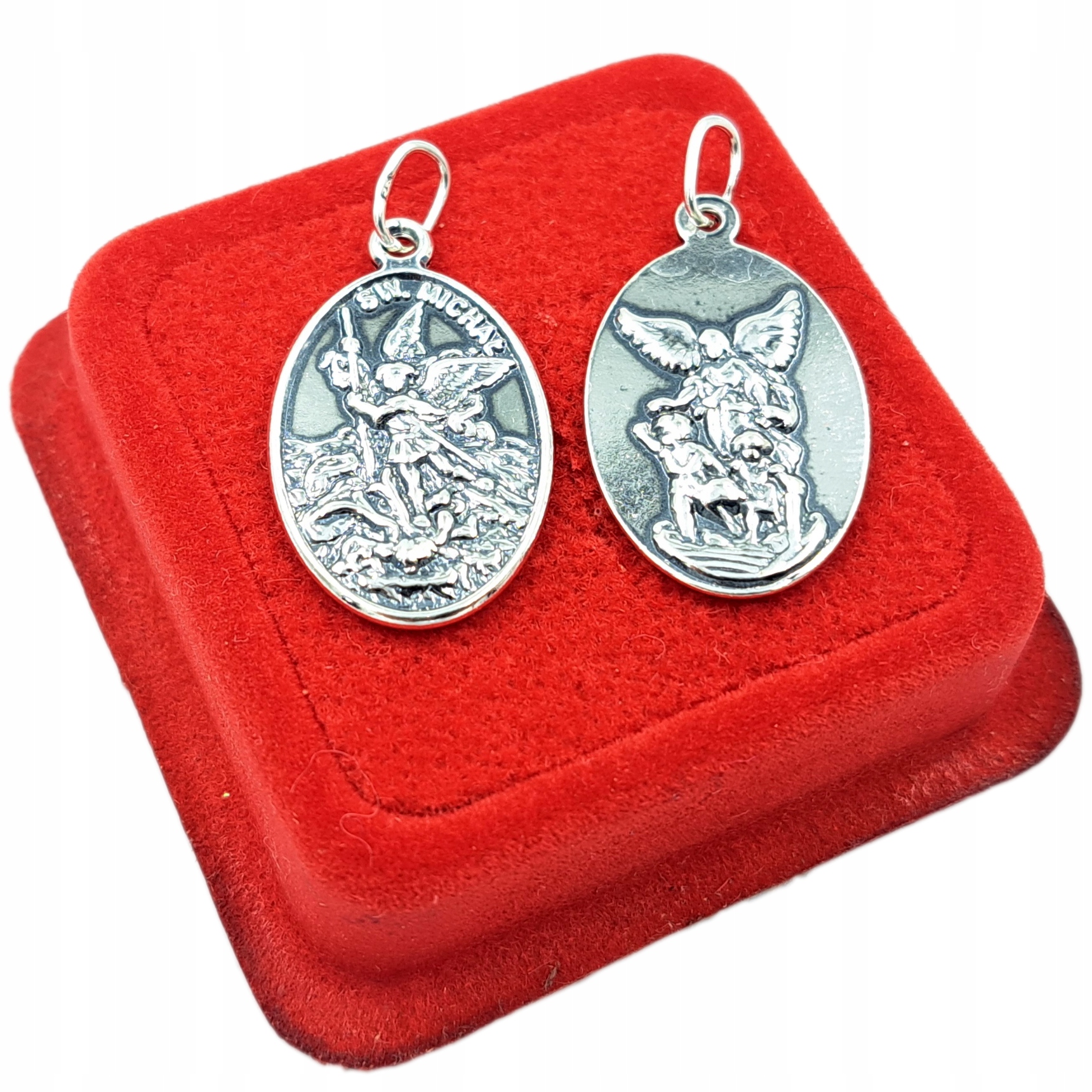 MEDALIK MICHAŁ ARCHANIOŁ / ANIOŁ STRÓŻ srebro 925 14749768788 - Allegro.pl