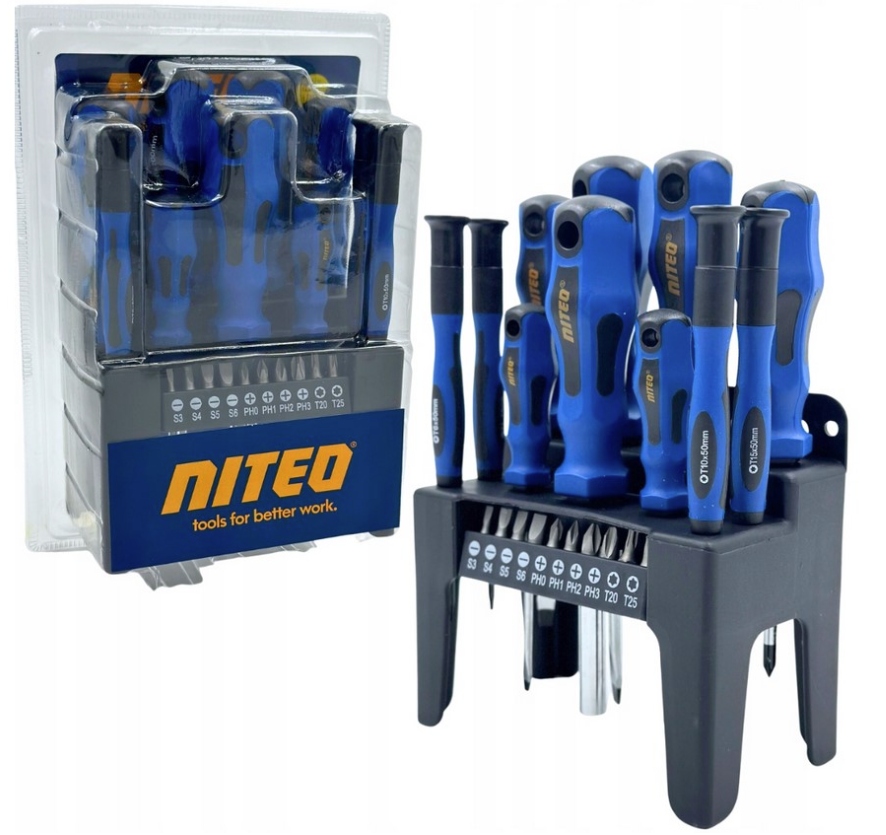 Zestaw wkrętaków z bitami Niteo Tools 21 elementów (5905118015982) • Cena, Opinie 14477515964 ...