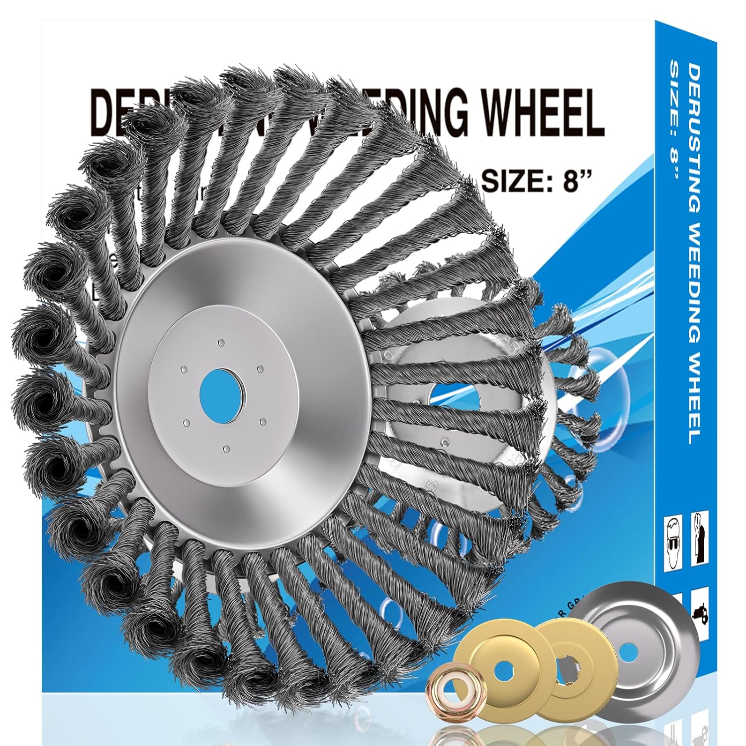 SZCZOTKA DRUCIANA DERUSTING WEEDING WHEEL 8 CALI DO KOSY SPALINOWEJ ...