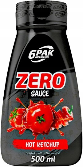 6PAK Zero Syrup 500ml Sos Hot Ketchup Ostry 14138228900 - Allegro.pl