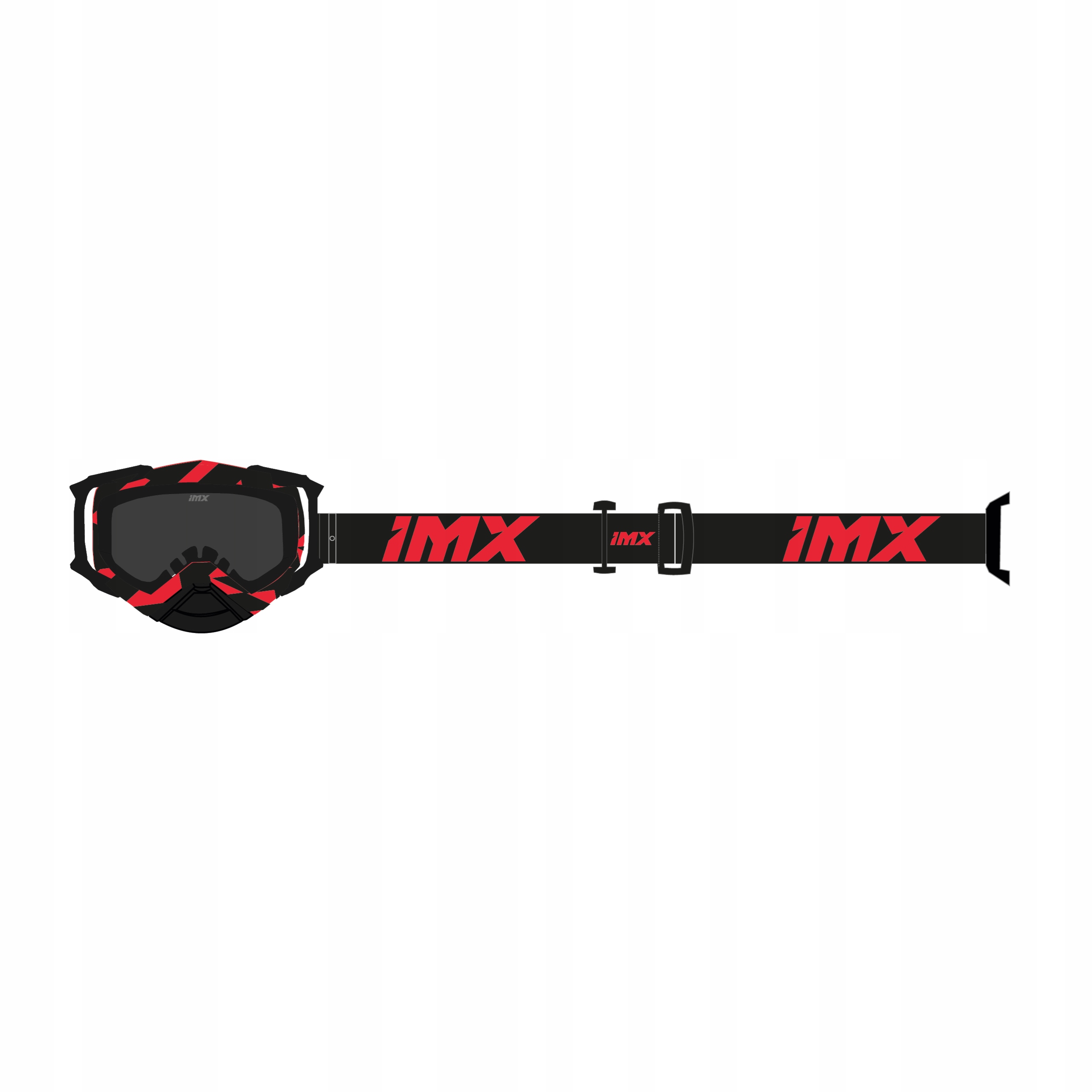 GOGLE IMX DUST GRAPHIC RED GLOSS/BLACK - SZYBA DARK SMOKE + CLEAR ...