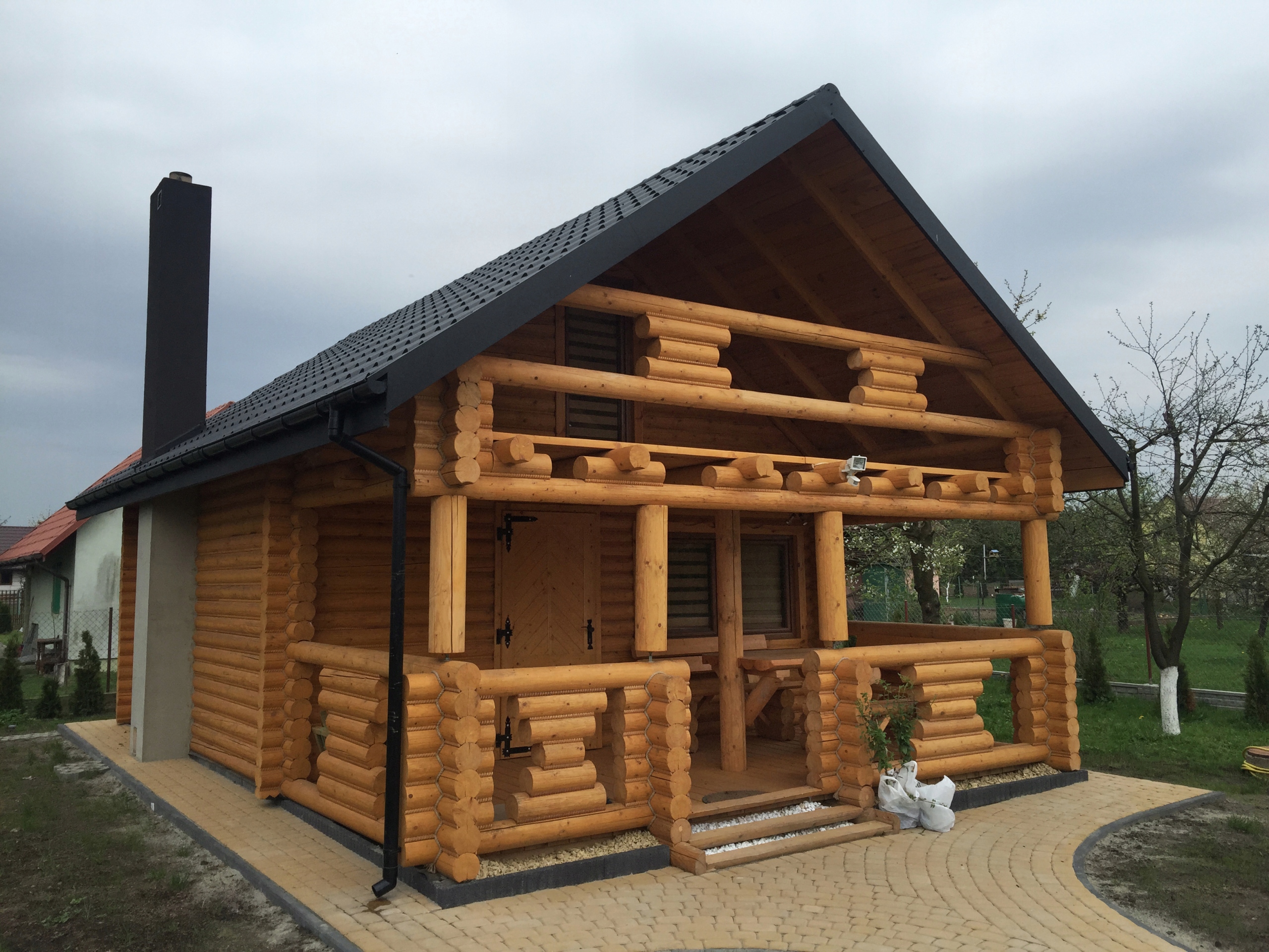 DOM DOMY Z BALI DREWNIANYCH CAŁOROCZNY LETNISKOWY • Cena, Opinie • Domki 13147355712 • Allegro