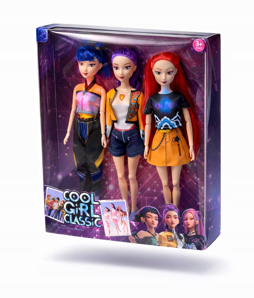 KPOP DEMON HUNTERS – ŚPIEWAJĄCE I ŚWIECĄCE LALKI 3 szt Mira Rumi Zoey ...