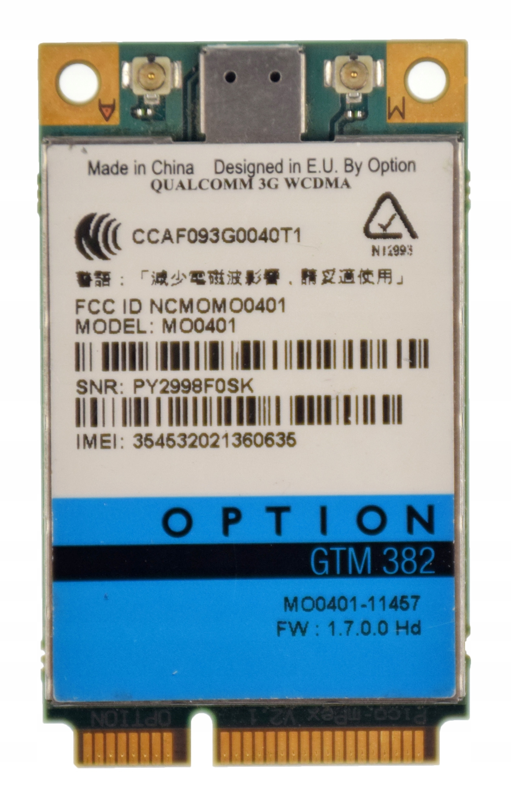 KARTA MODEM 3G GSM OPTION GTM 382 MO0401 - Sklep, Opinie, Cena w Allegro