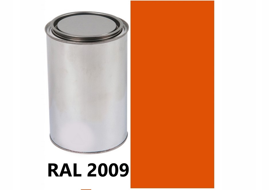 FARBA ALKIDOWA FTALOWA EMALIA LAKIER RAL 2009 MAT 5-16% POMARAŃCZOWY 1L ...