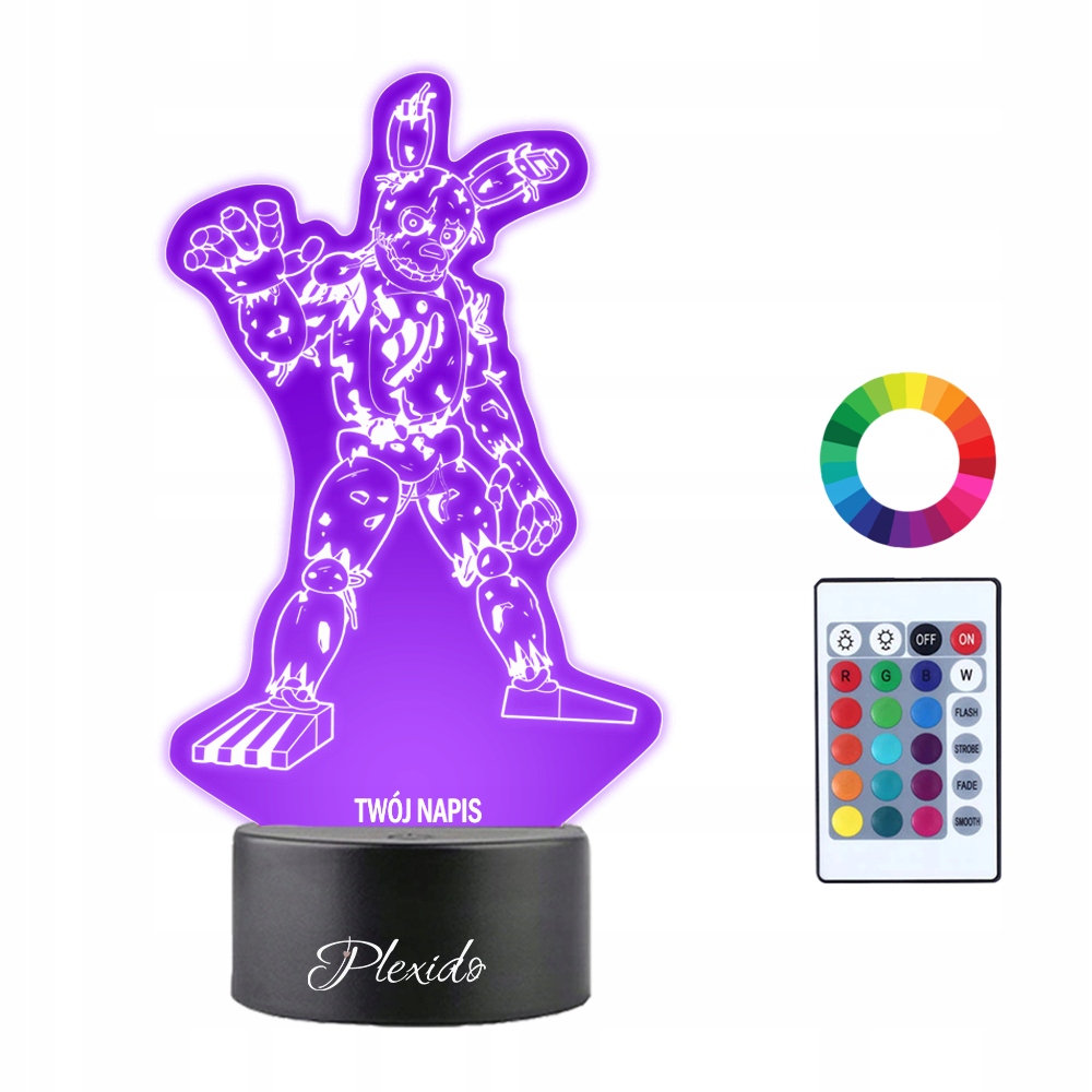 Lampka Nocna 3D LED Springtrap Horror Prezent (5905342896869) • Cena ...