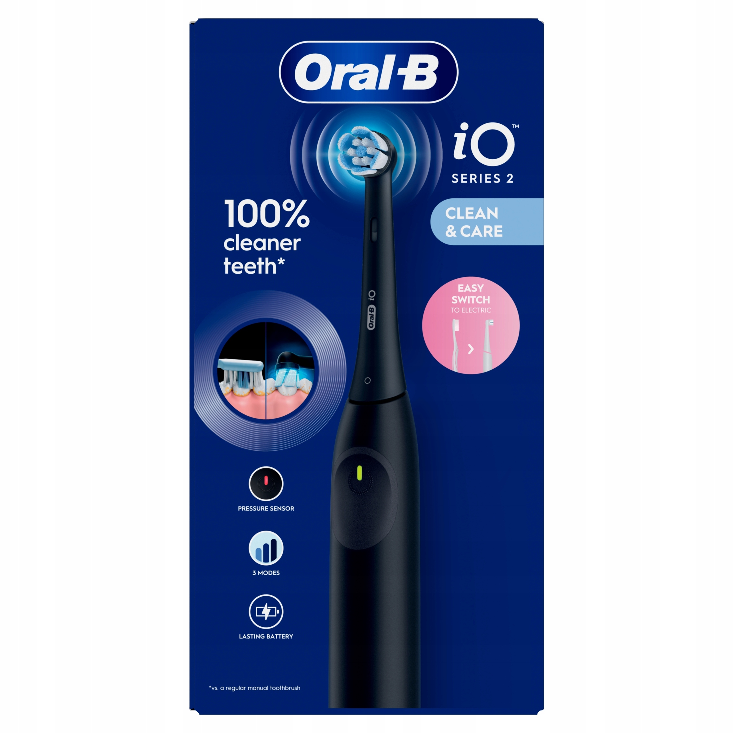 Elektromos fogkefe Oral-B iO2 - Night Black za 28250.00HUF-ért - Allegro