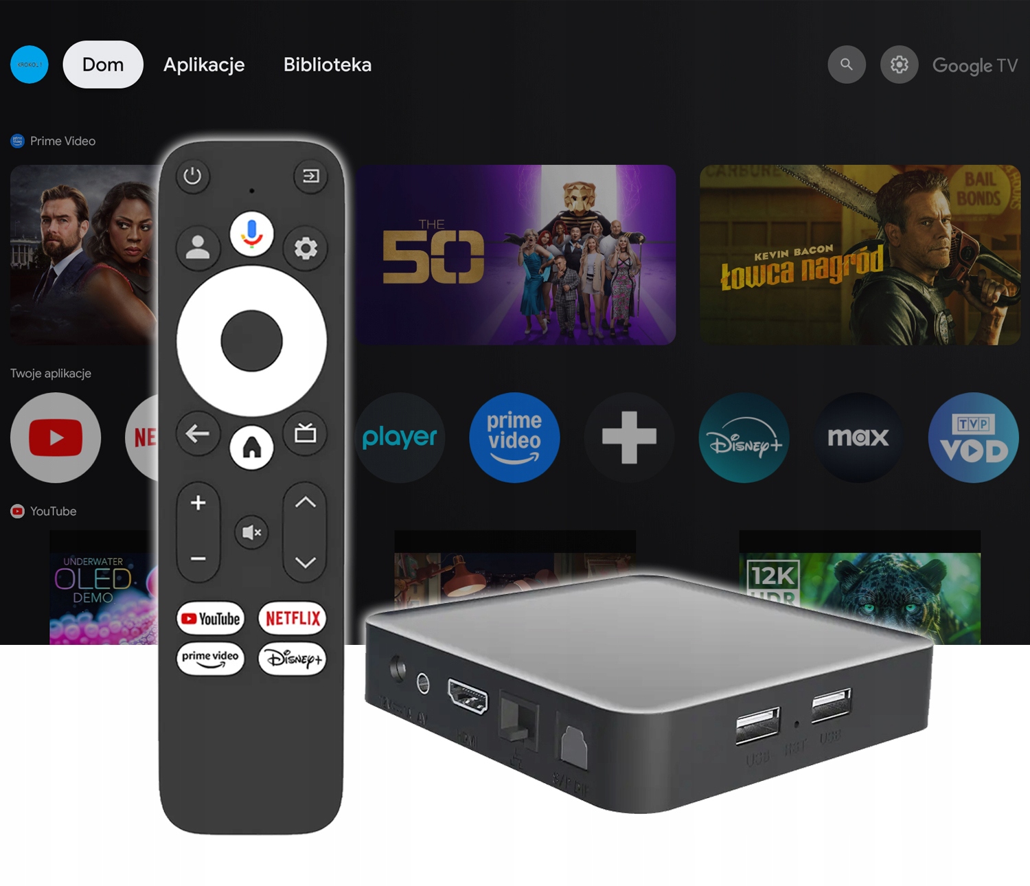 Odtwarzacz multimedialny Dcolor 4K Google TV 2 GB RAM 32 GB - Sklep ...