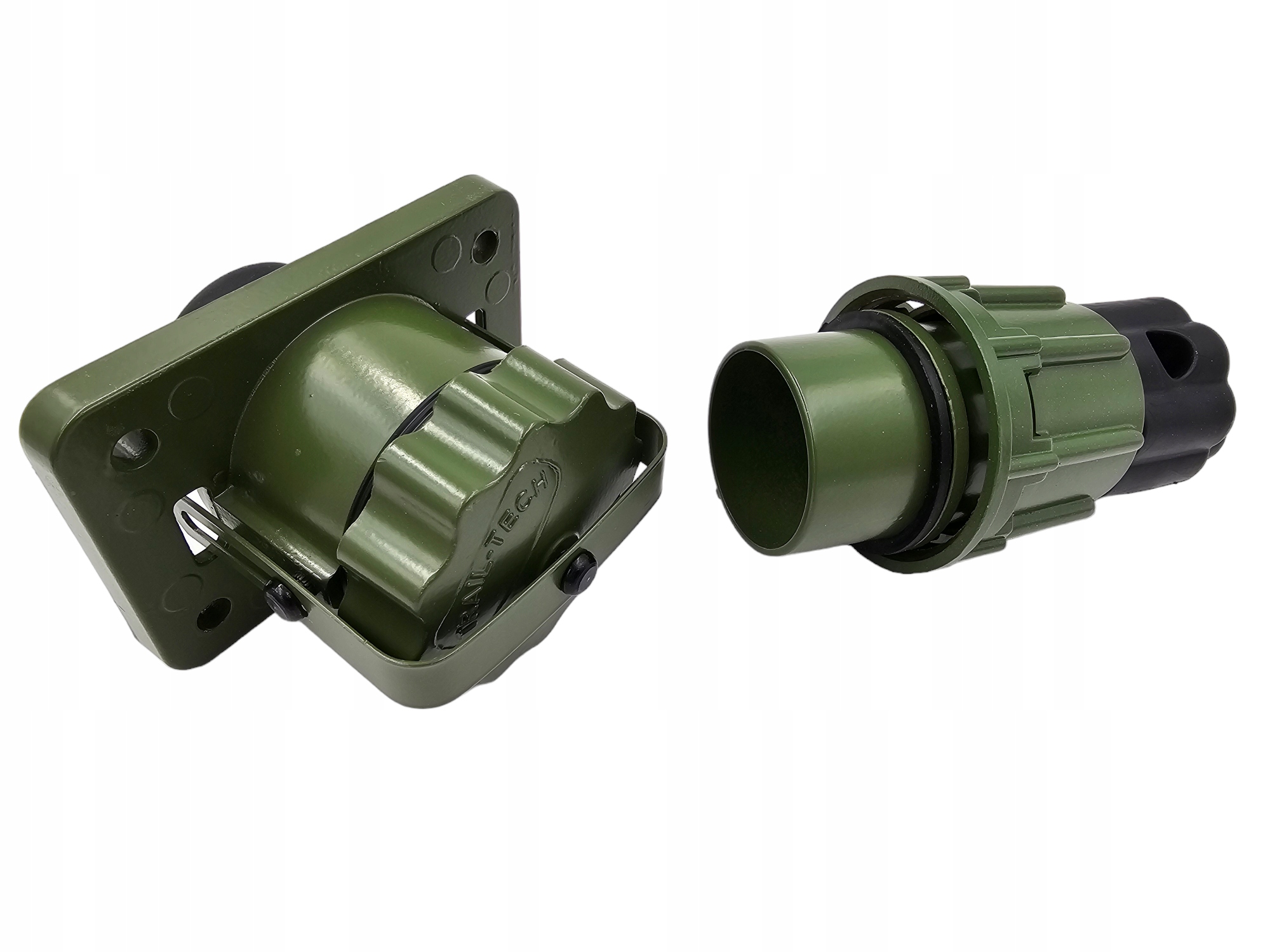 Gniazdo Metalowe + Wtyczka Metalowa - NATO 2PIN 12/24V e-tomalak ...