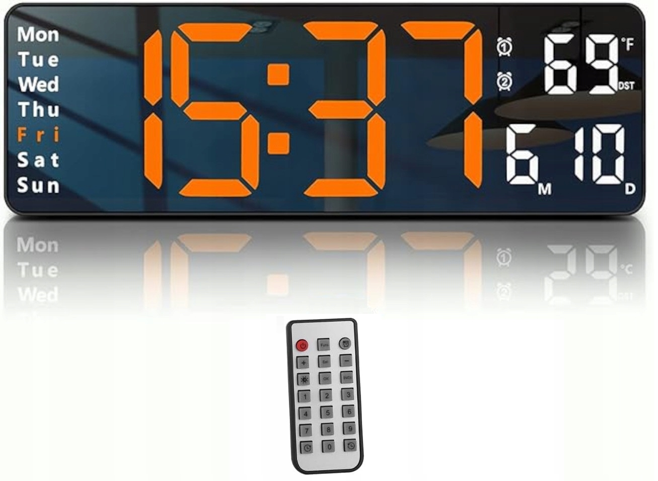 Zegar ścienny Led clock 6629 czarny 32cm (5905289813172) • Cena, Opinie ...
