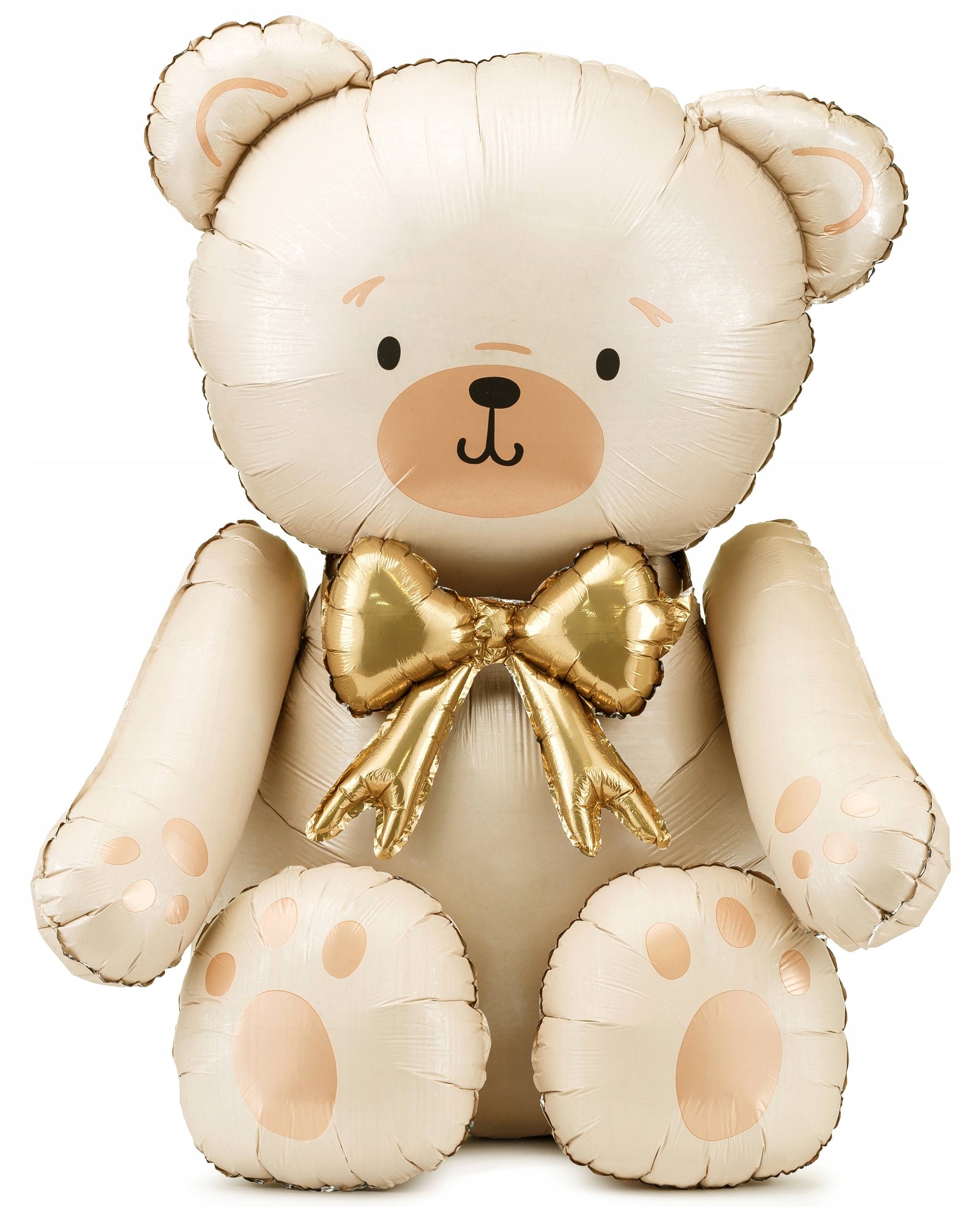Balon foliowy Miś kremowy stojący 3D 84cm Roczek 1 urodziny narodziny 1 ...