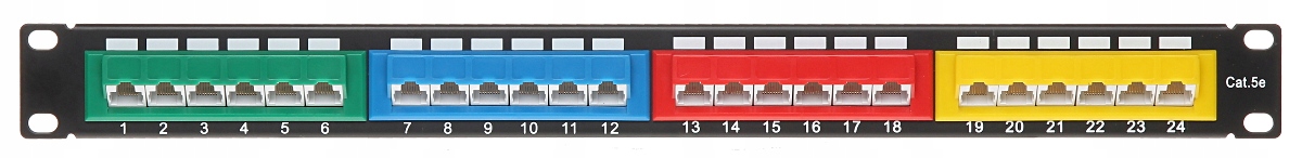 PATCH PANEL RJ-45 DO SZAFY RACK 24 PORTY RJ45 UTP • Cena, Opinie ...