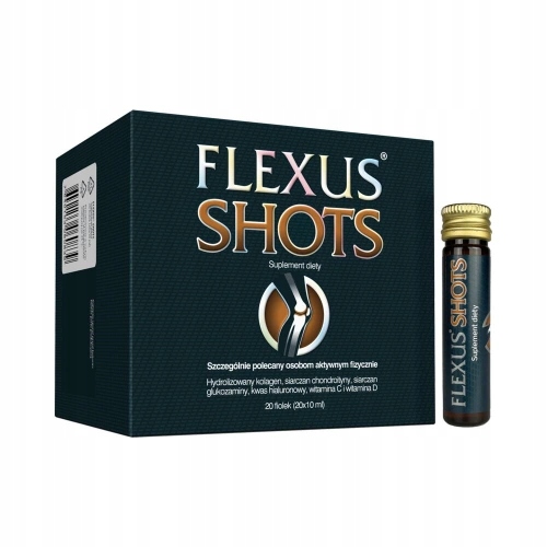 Flexus Shots płyn doustny, kwas hialuronowy, na stawy, 20 fiolek x 10 ml (7640153060839) • Cena ...