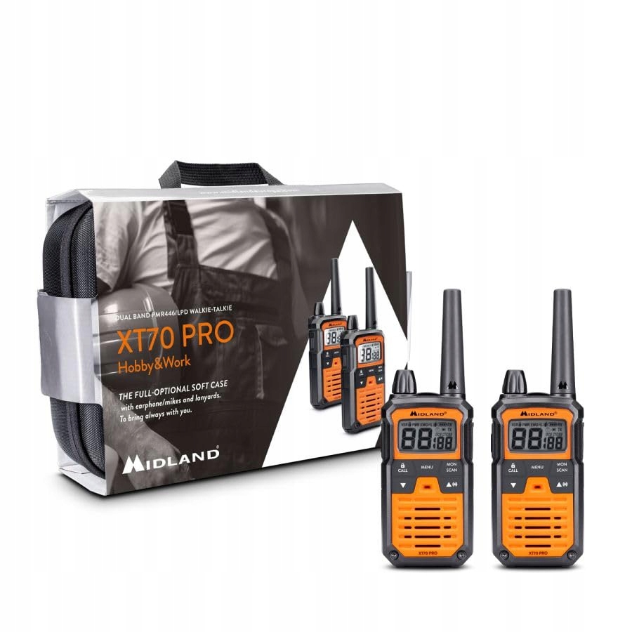 Radiotelefon Krótkofalówka Walkie-talkie Midland PMR XT70 PRO - 2 szt ...