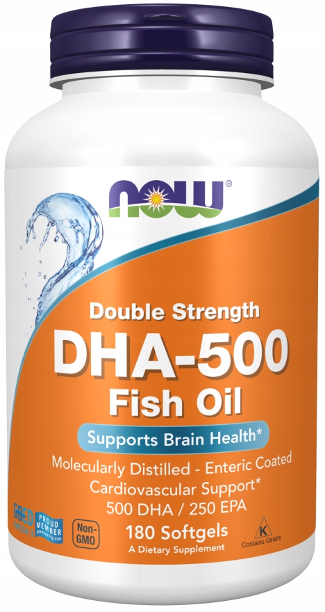 NOW DHA-500 Double Strength OMEGA-3 EPA SERCE 180k (733739016133 ...