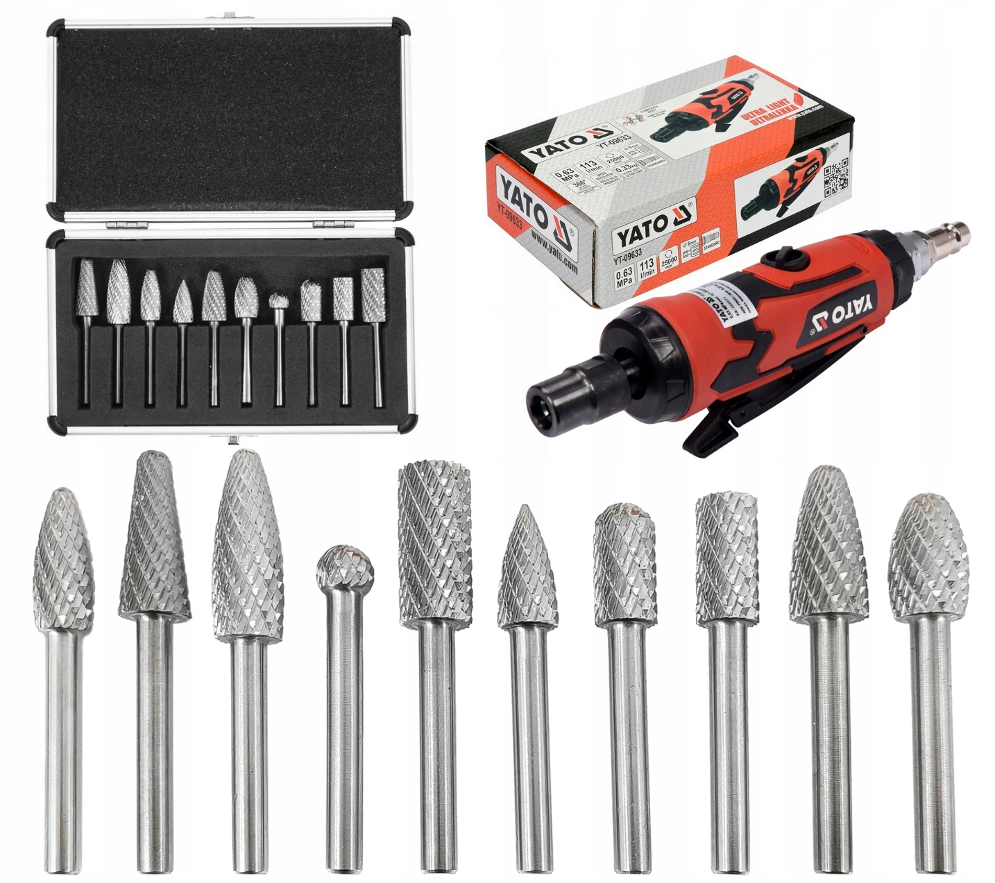 Frezy trzpieniowe Verke 10 szt. HSS średnica 6 mm do stali ...