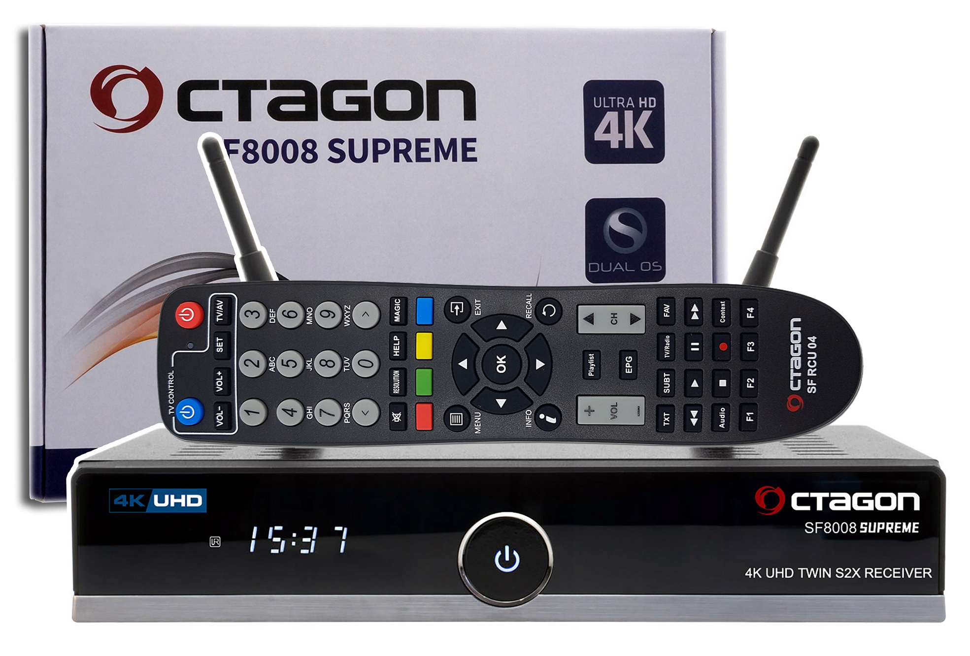 Dekoder DVB-S2 Octagon SF8008 V3 SUPREME TWIN - Sklep, Opinie, Cena w Allegro