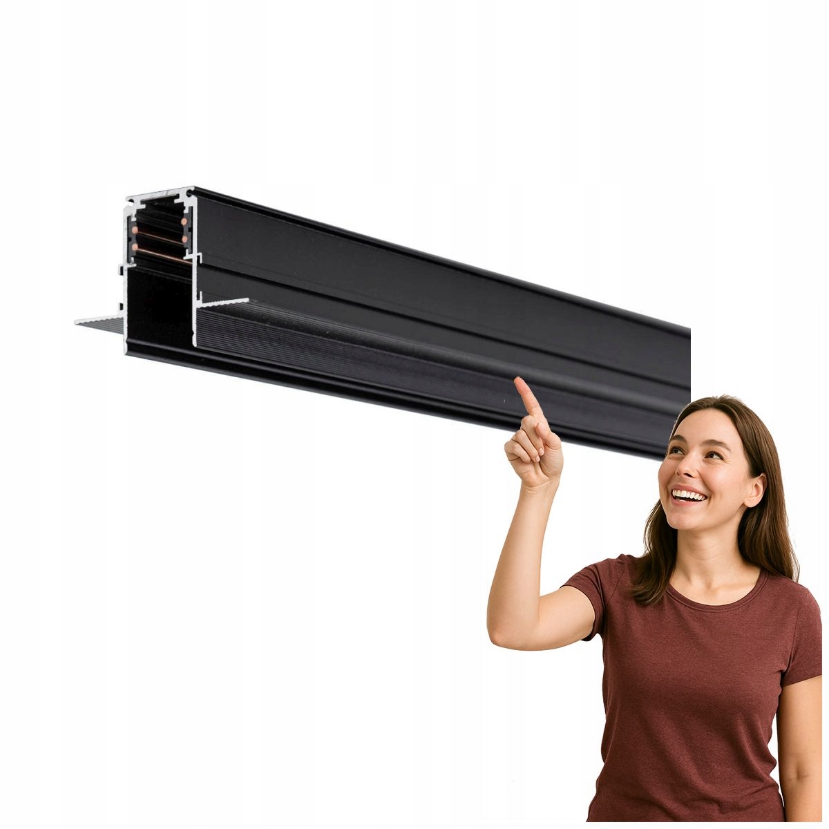 Podomítkový kabel 2 m černý MAGNETIC TRACK Italux za 1253.00CZK - Allegro