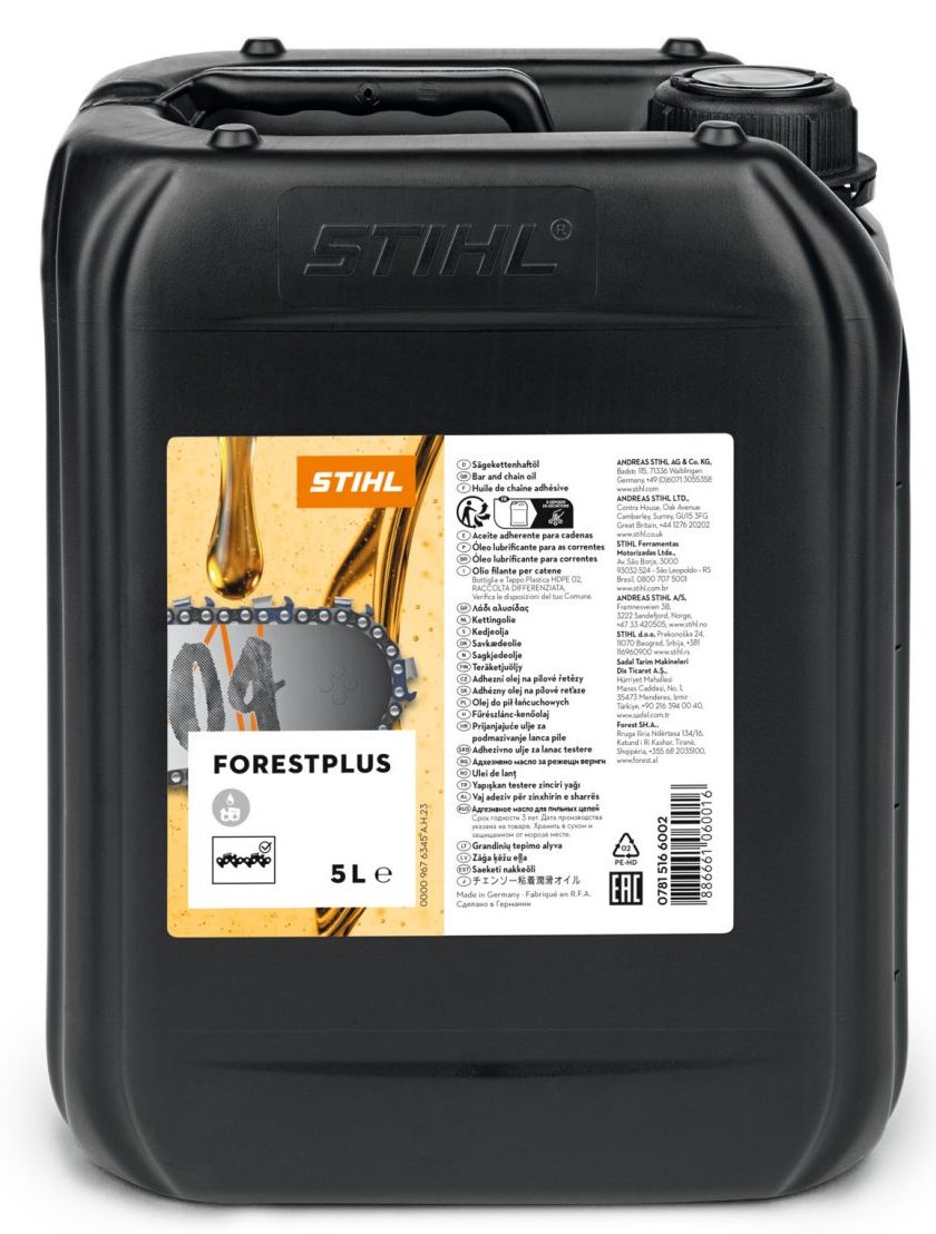 Olej do pił łańcuchowych STIHL ForestPlus do łańcucha prowadnicy 5l (0781-516-6002-forest ...