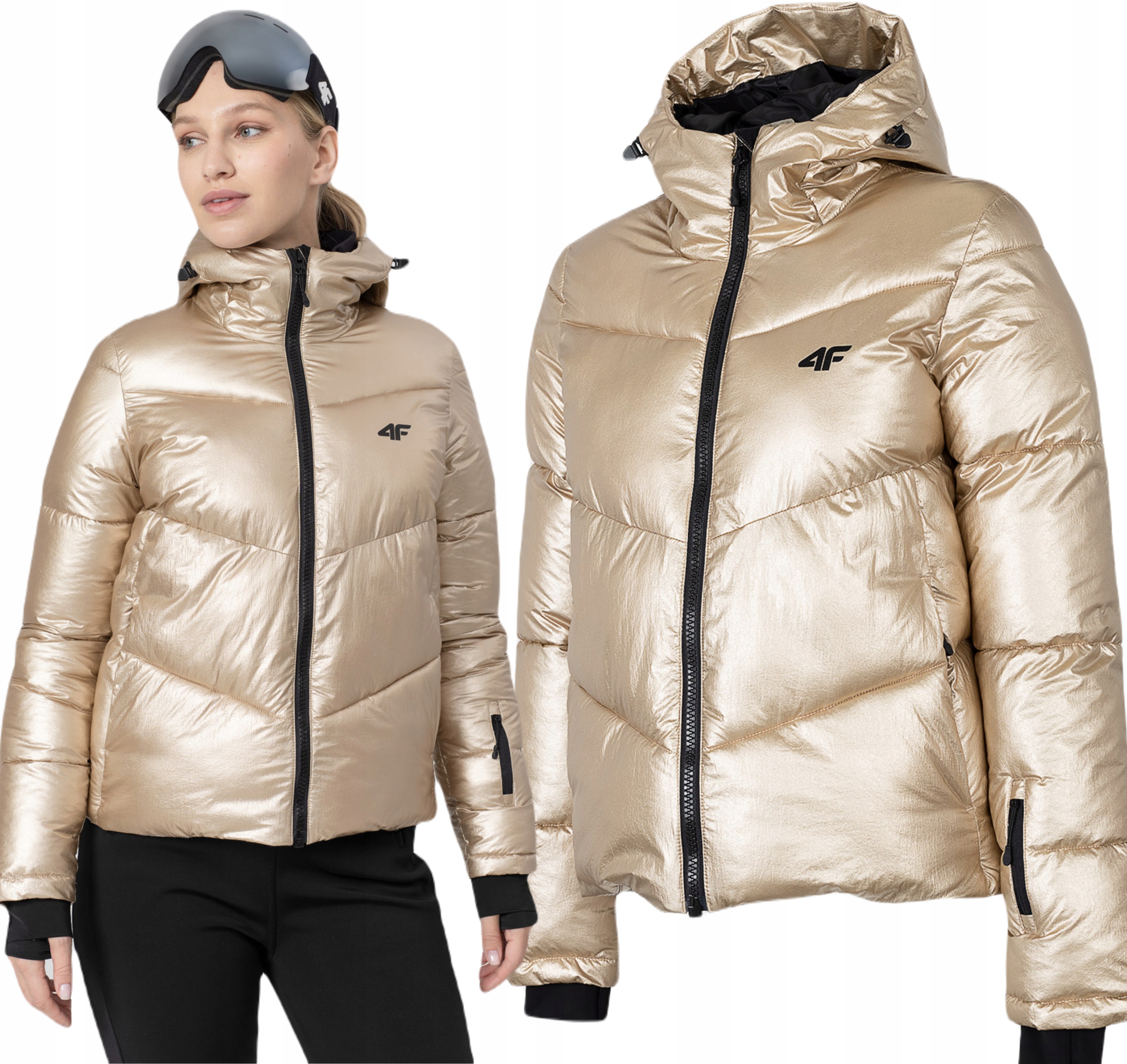Kurtka Puchowa 4f Zlota - Okrycia wierzchnie damskie - kurtki, płaszcze ...
