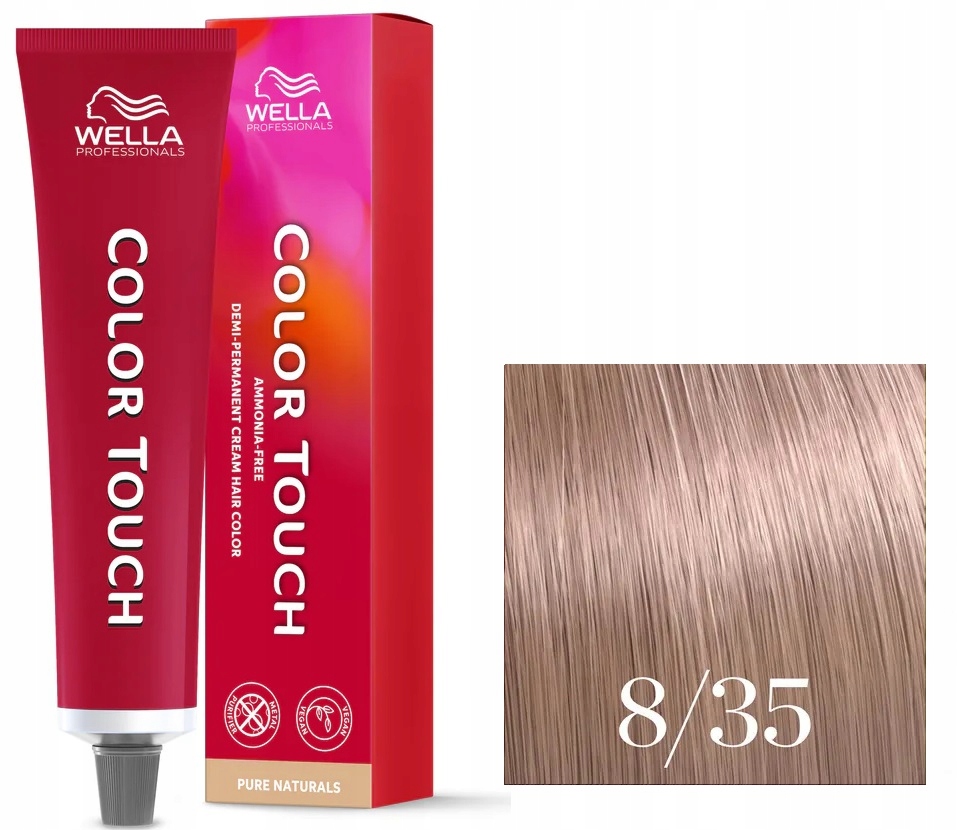 WELLA COLOR TOUCH FARBA Toner Do Włosów Numer 8/35 (4064666900636 ...