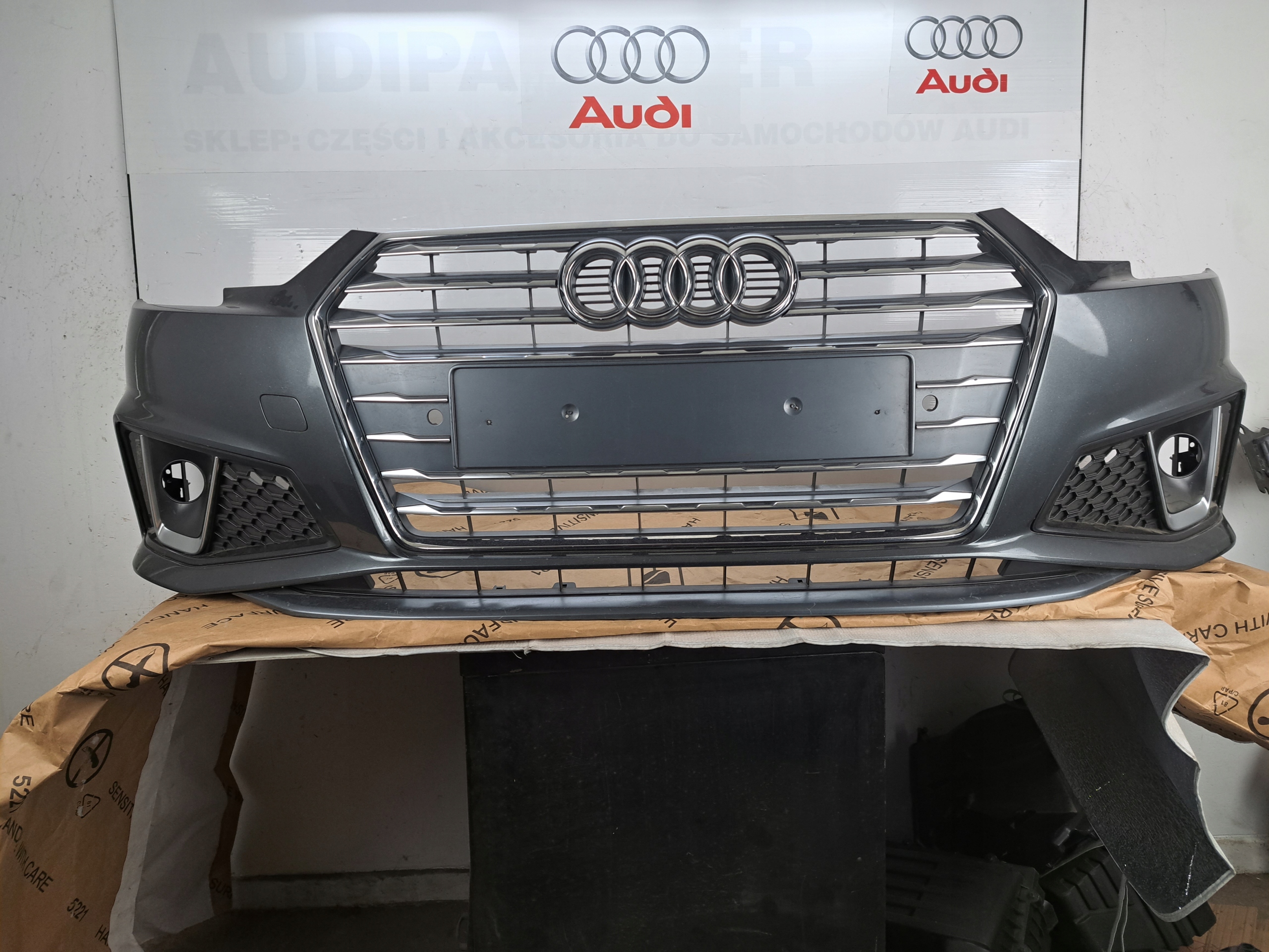 ZDERZAK AUDI A4 B9 8W COMPETITION S-LINE PLUS 2017 za 3000.00PLN z Wschowa - Allegro - (13292291631)