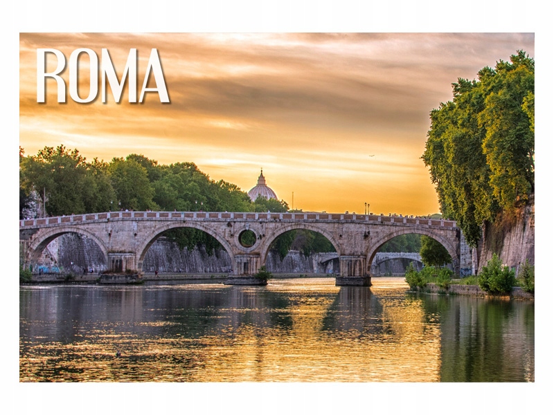 RZYM - Rzeka Tyber - Panorama - Magnes na lodówkę (5908269278862 ...