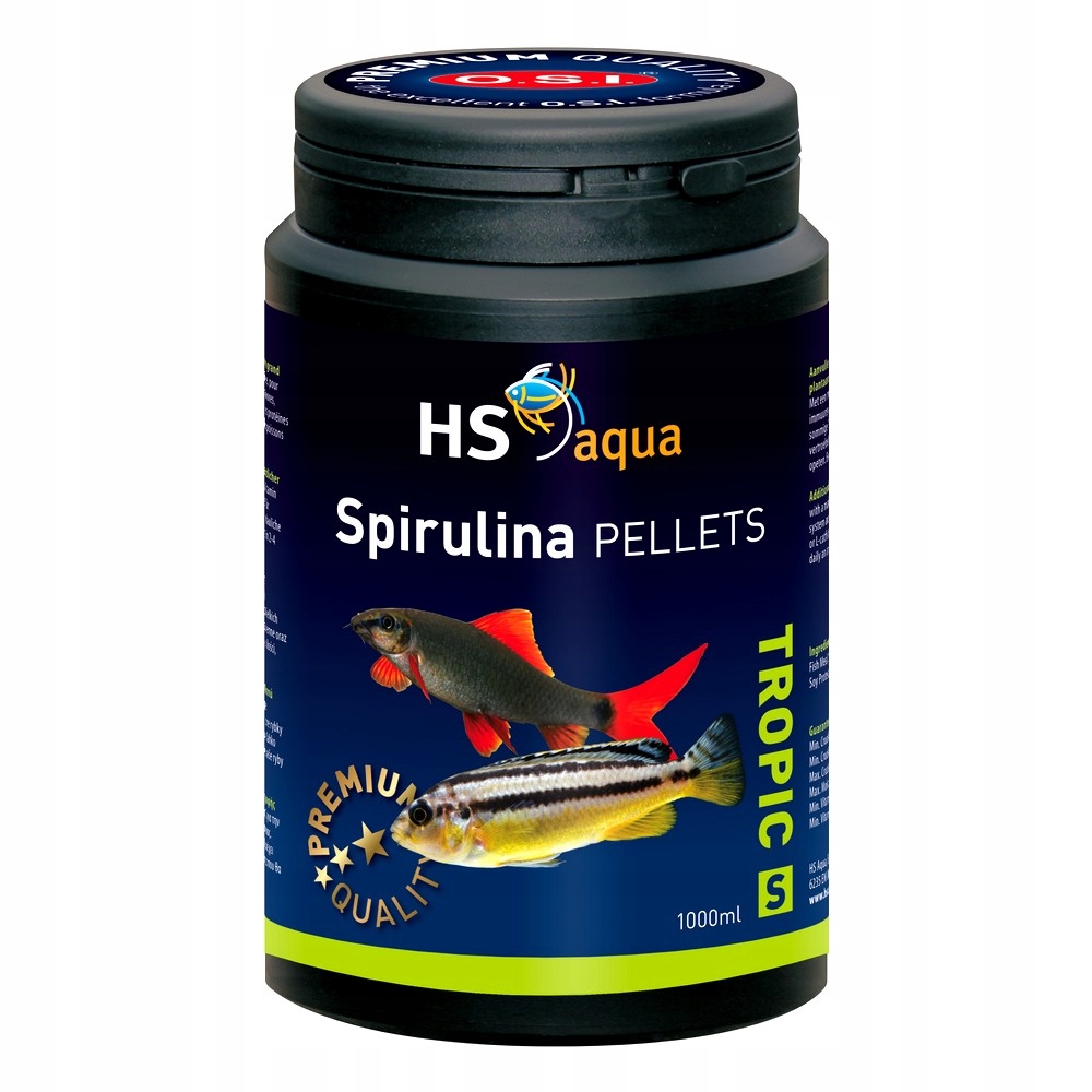 HS AQUA SPIRULINA PELLETS S 1000 ML pokarm dla ryb (0030176) (8713179301763) • Cena, Opinie ...