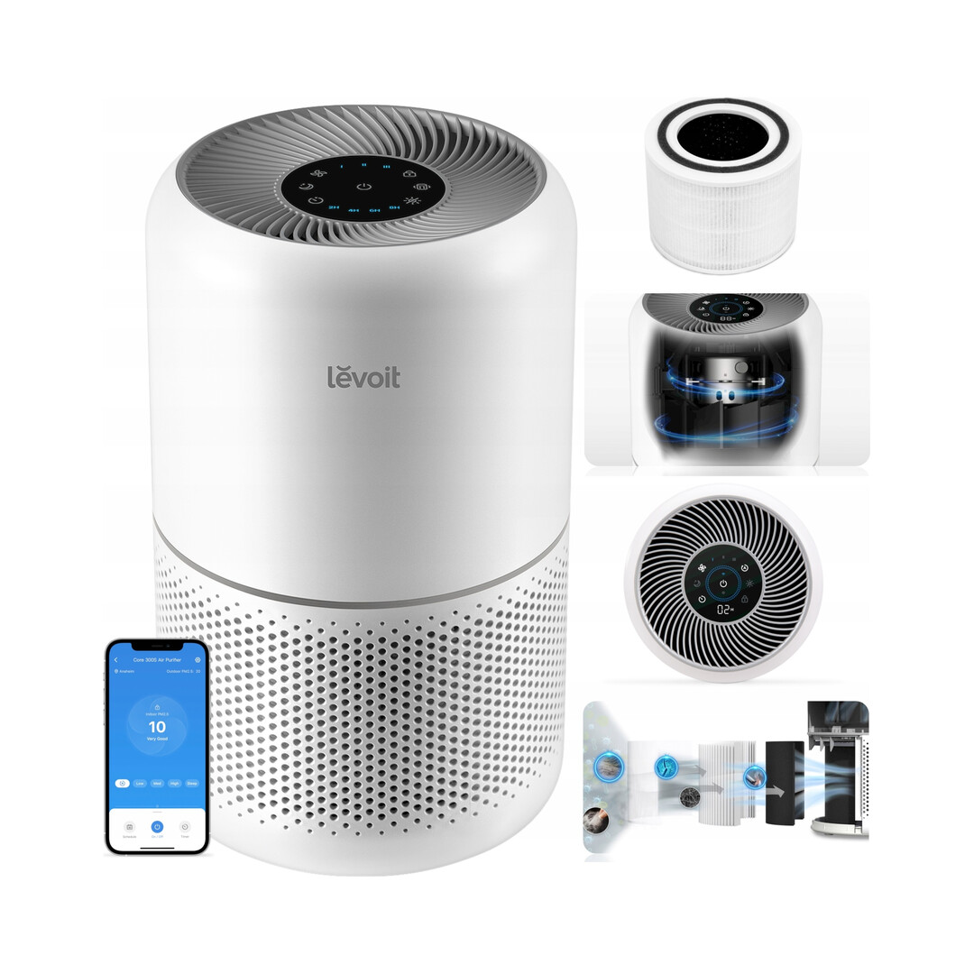 Levoit Core 300S Oczyszczacz Powietrza HEPA WiFi Smart CADR 240 m3/h ...