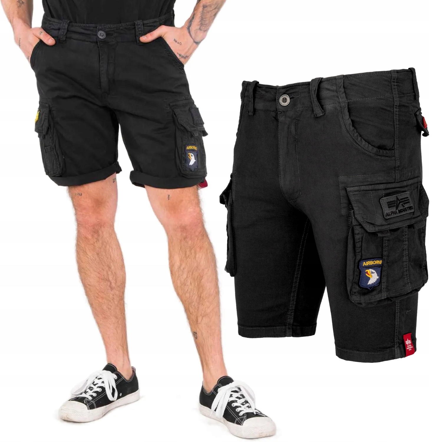 Spodenki Alpha Industries Crew Short Patch 186209 03 Czarne 34 (4059146133123) • Cena, Opinie ...