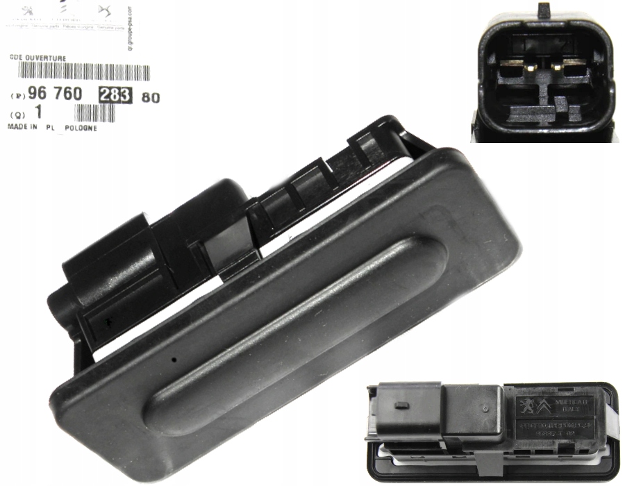 WYŁĄCZNIK STYCZNIK TYLNEJ KLAPY CITROEN C3 C4 ORYG 9676028380 za 69,99 ...