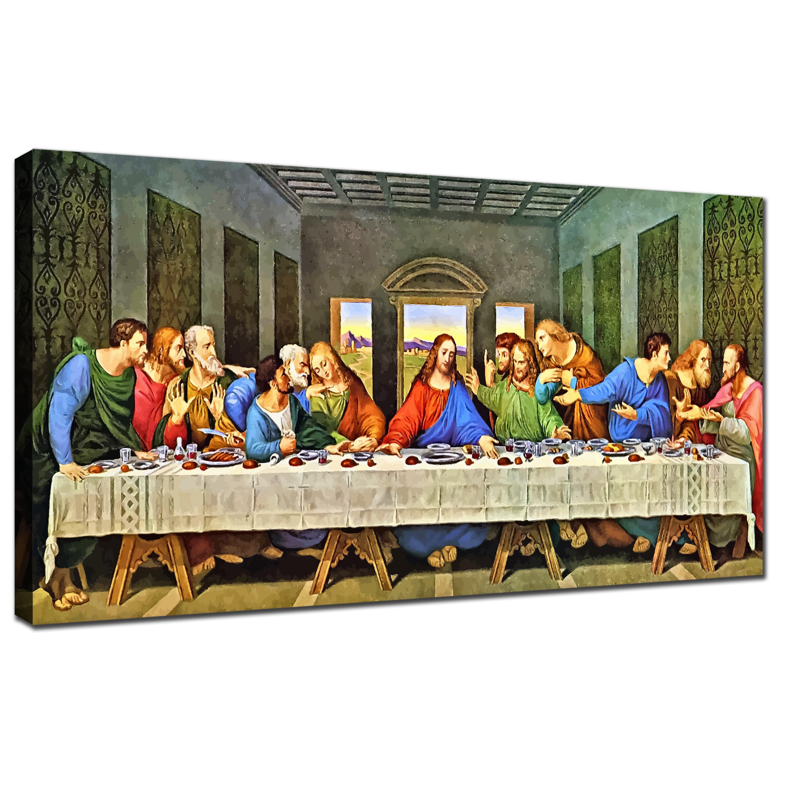 OBRAZ NA PŁOTNIE OSTATNIA WIECZERZA do salonu • Cena, Opinie • Obrazy ...