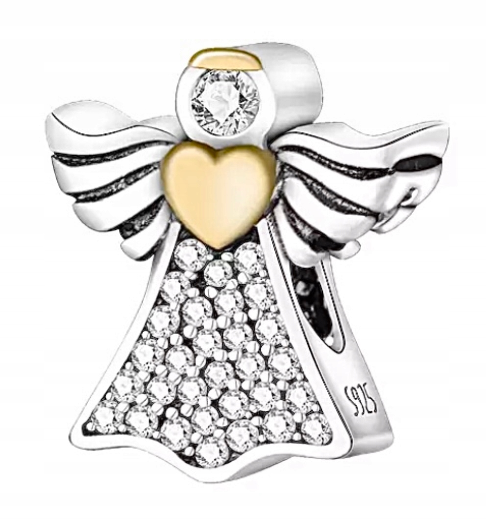 Charms Srebrny Zawieszka Anioł Miłości Anioł Stróż • Cena, Opinie ...