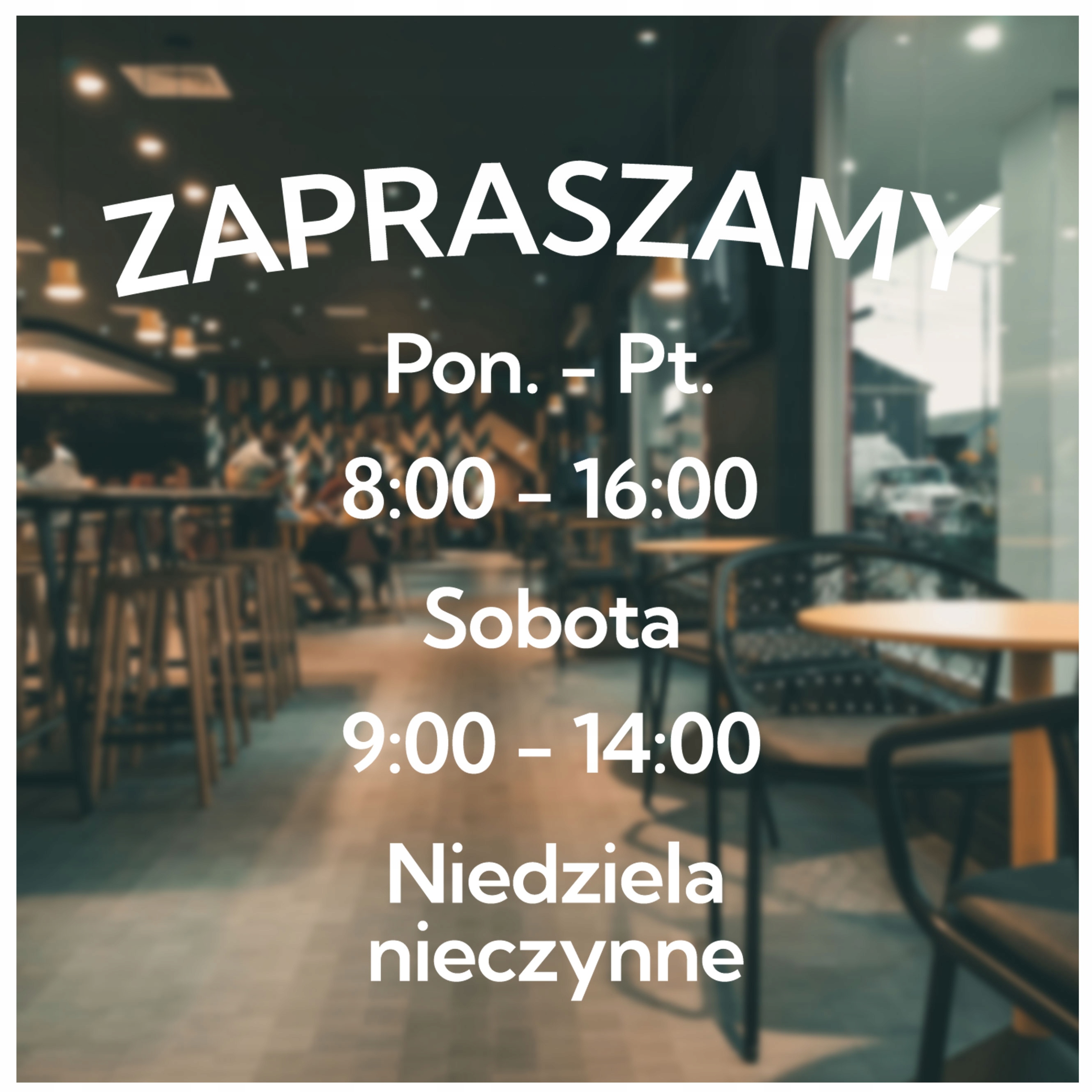 Naklejka Godziny Otwarcia Na Szybę - Bez ramki 30 • Cena, Opinie ... Naklejka Godziny Otwarcia Na Szybę - Bez ramki 30 • Cena, Opinie ...